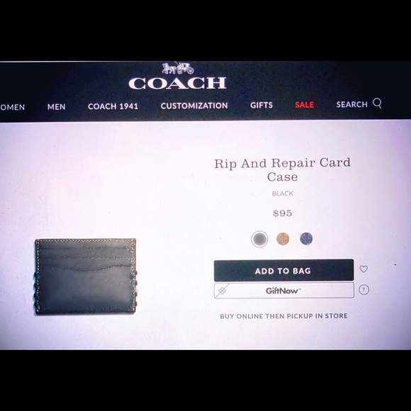 Coach | Bags | Coach Rip Repair Baseball Stitch Card Wallet | Poshmark